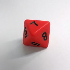 Dado 8 Lados 16mm Vermelho - Loja Grow