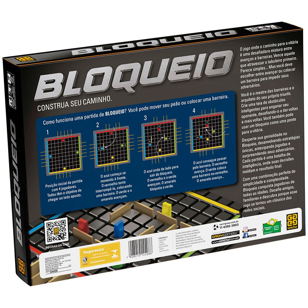 Jogo Bloqueio Grow - Loja Grow